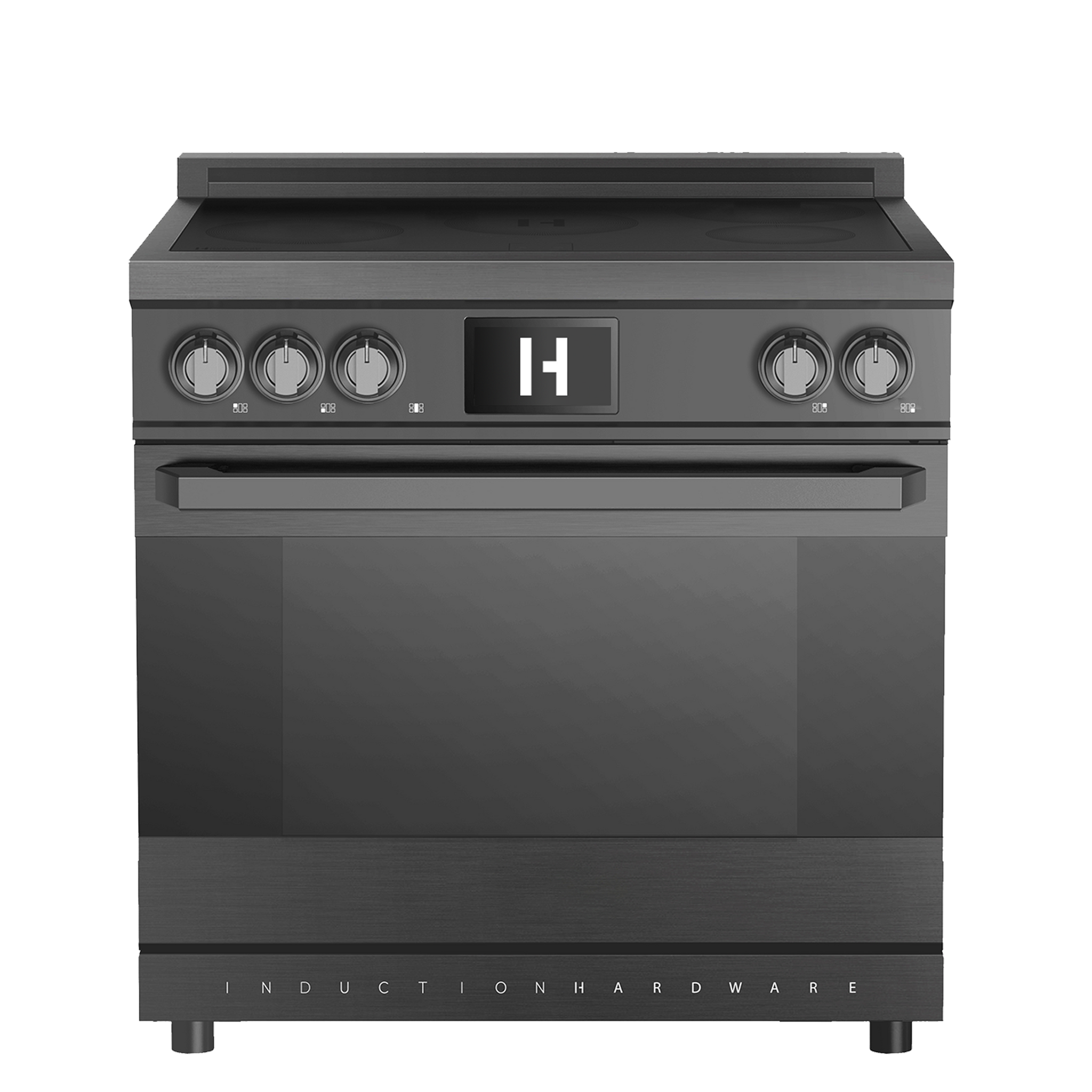 36″ Professional Induction Range – Black Stainless